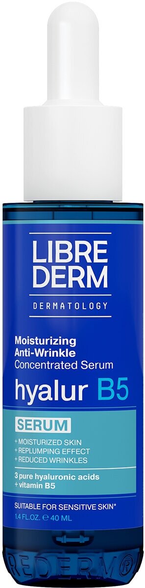 LIBREDERM Сыворотка для лица концентрированная увлажняющая Hyalur B5, 40 мл