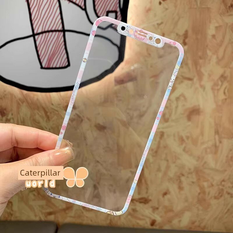 IPhone 14 Полный экран Аниме защитная пленка с рисунком Каннабис собака кролик для передней стекла
