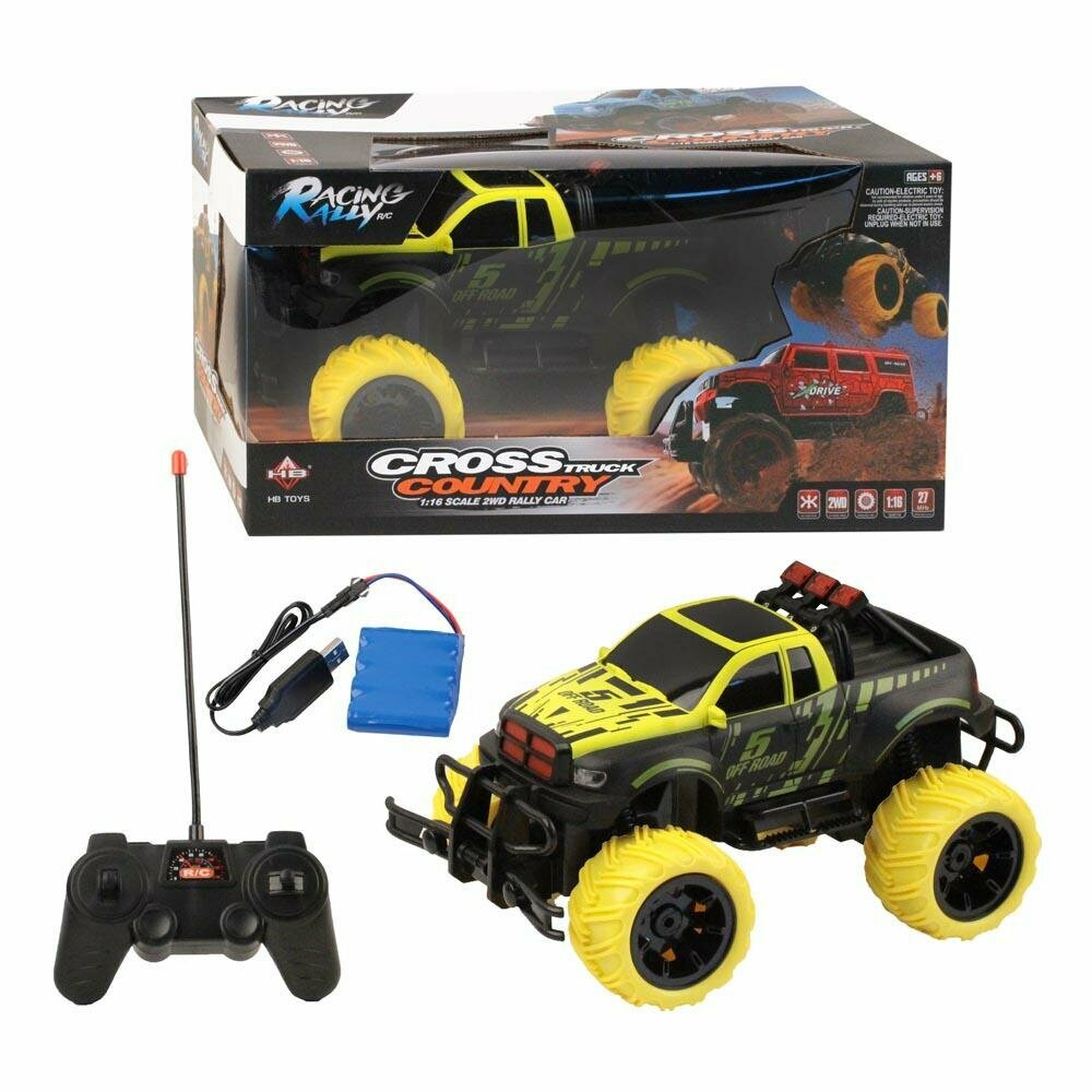 Радиоуправляемый внедорожник SHANTOU GEPAI HB-YY1604, масштаб 1:16, желтый