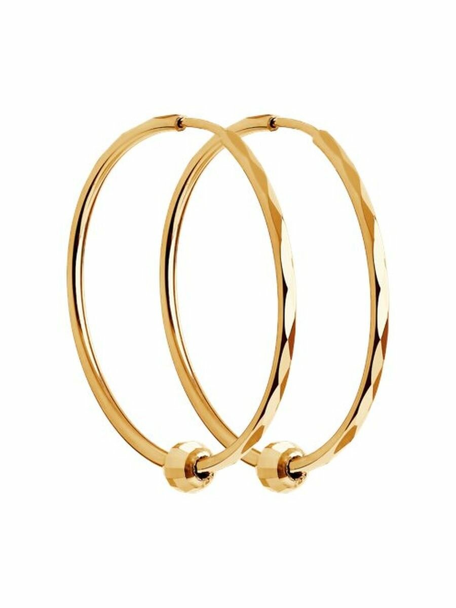 Серьги конго, красное золото, 375 проба