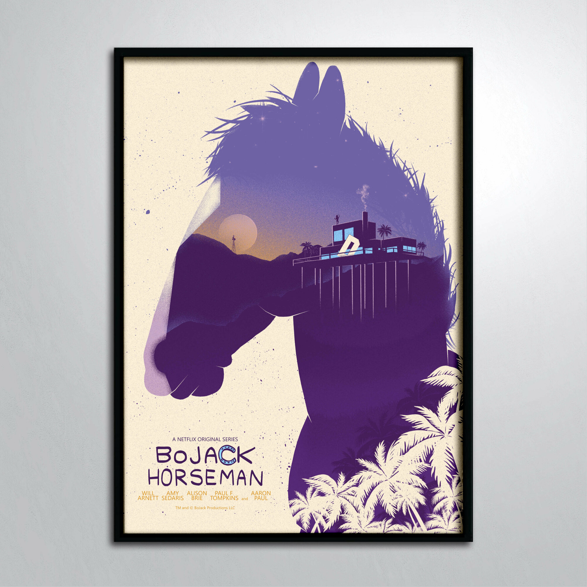 Постер без рамы/Конь БоДжек Вилла BoJack Horseman