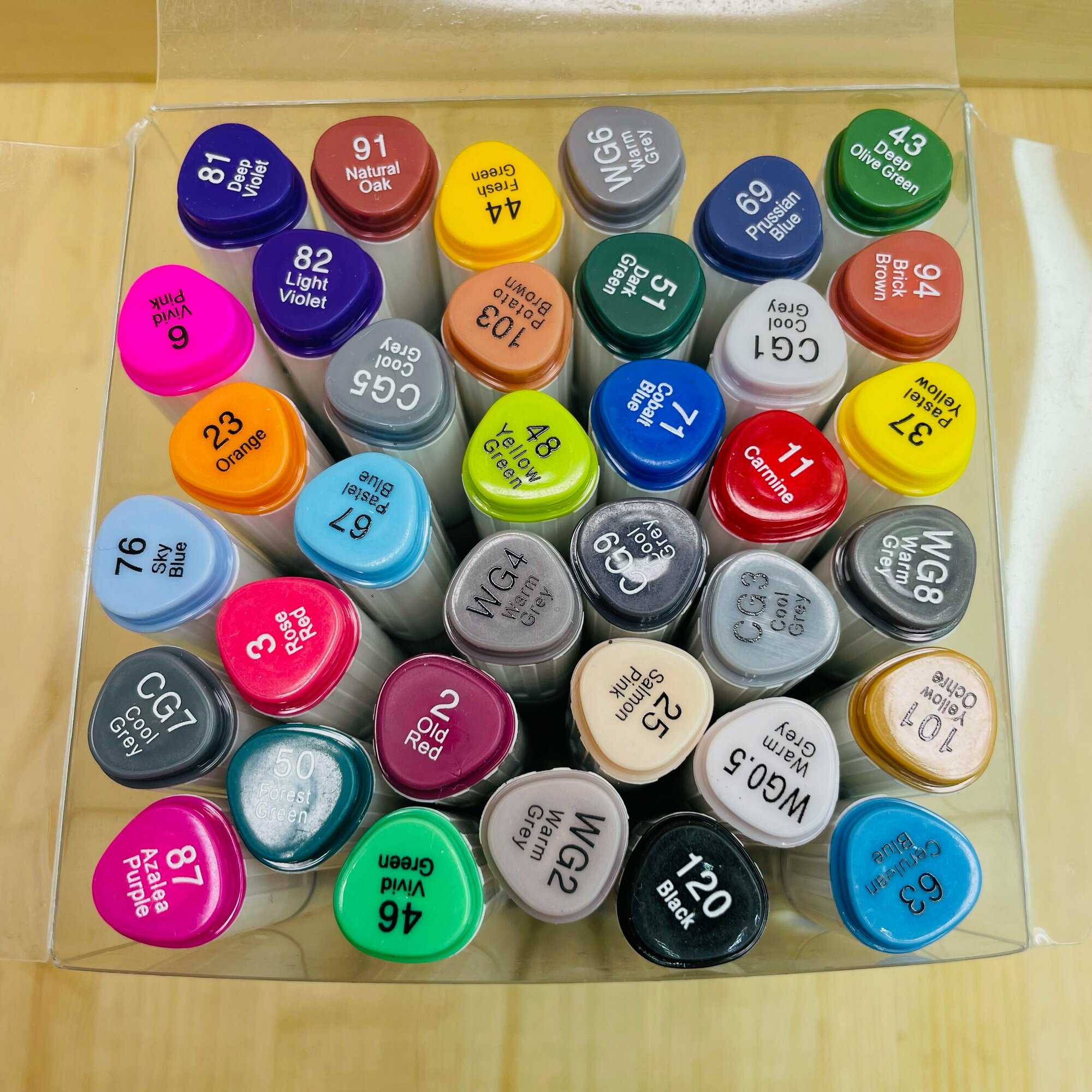 Маркеры "Basir" для скетчинга , двусторонние, 36 цветов, быстросохнущие