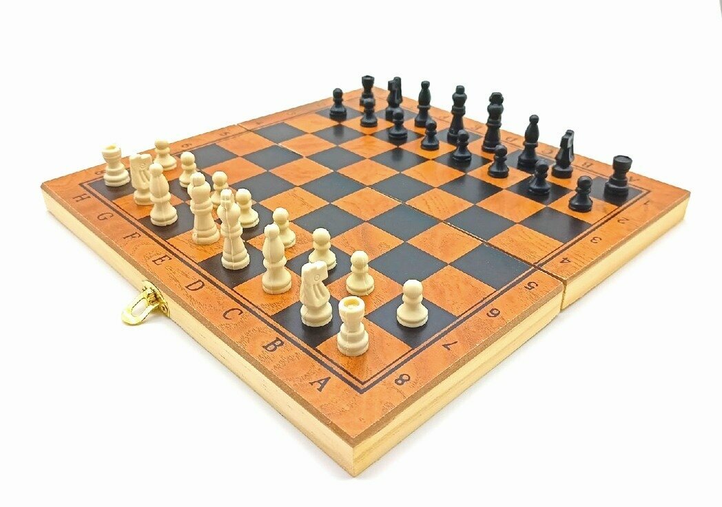 Шахматы, шашки, нарды 3 в 1, 29 см / Настольная игра