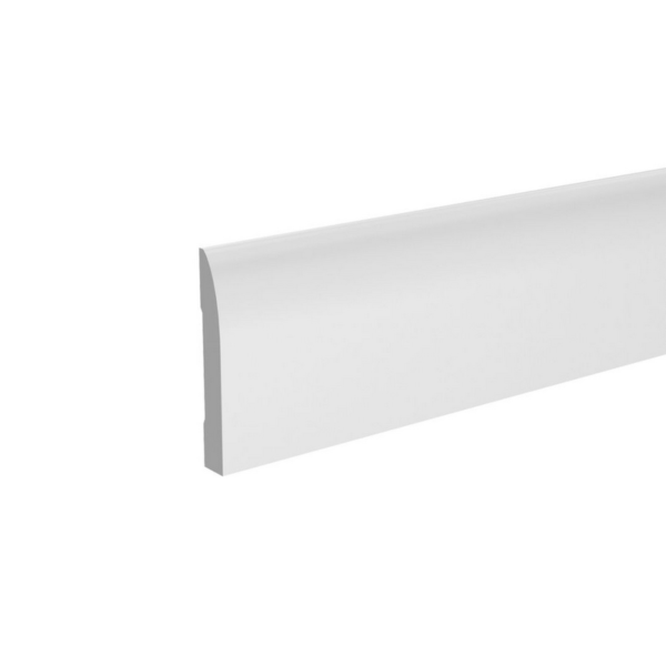 Плинтус Ultrawood Base 0017 p (Белый-Крашенный) Д2000хВ100хТ14 мм / Ультравуд.