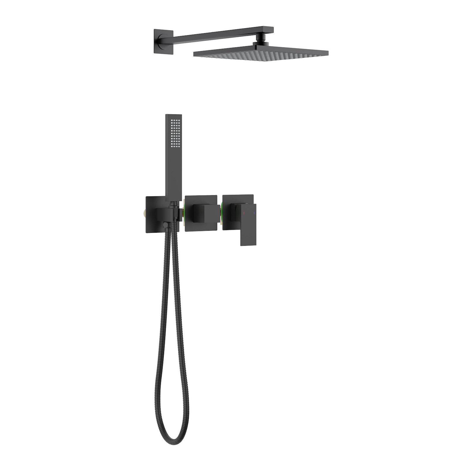 Душевая система Timo "Selene" SX-2169/03SM, встраиваемая, тропический дождь, черный матовый
