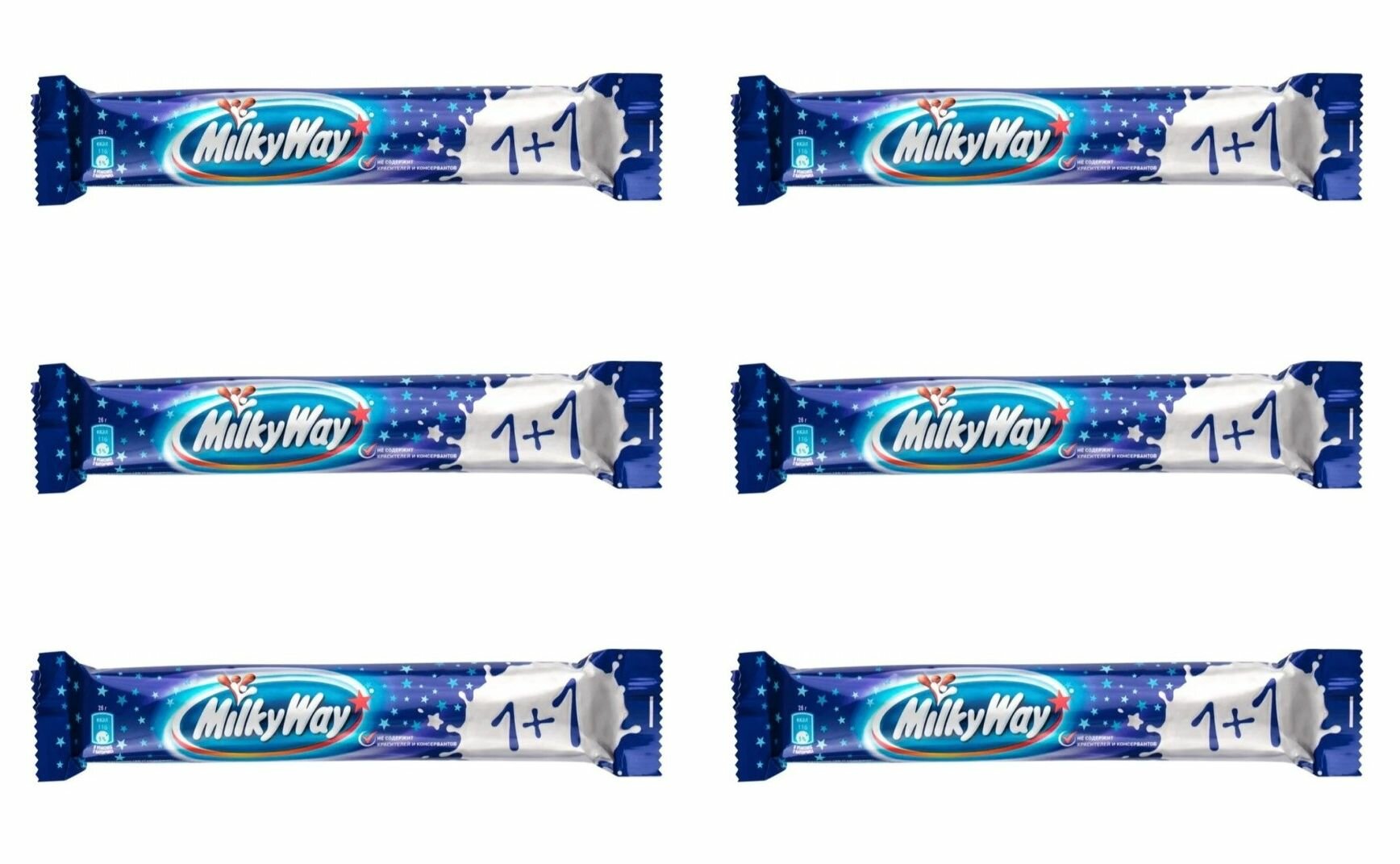Milky Way Шоколадный батончик Milky Way, 52 г, 6 шт