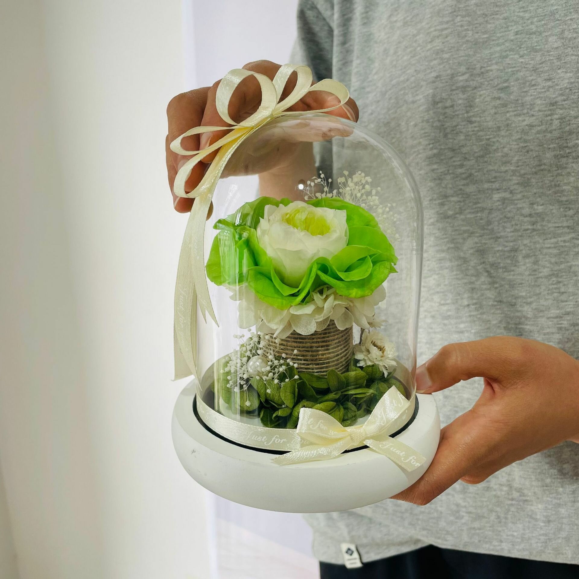 Подарочная коробка Yi Taino Austin Glass Cover, с готовой стеклянной крышкой, фруктово-зелёная