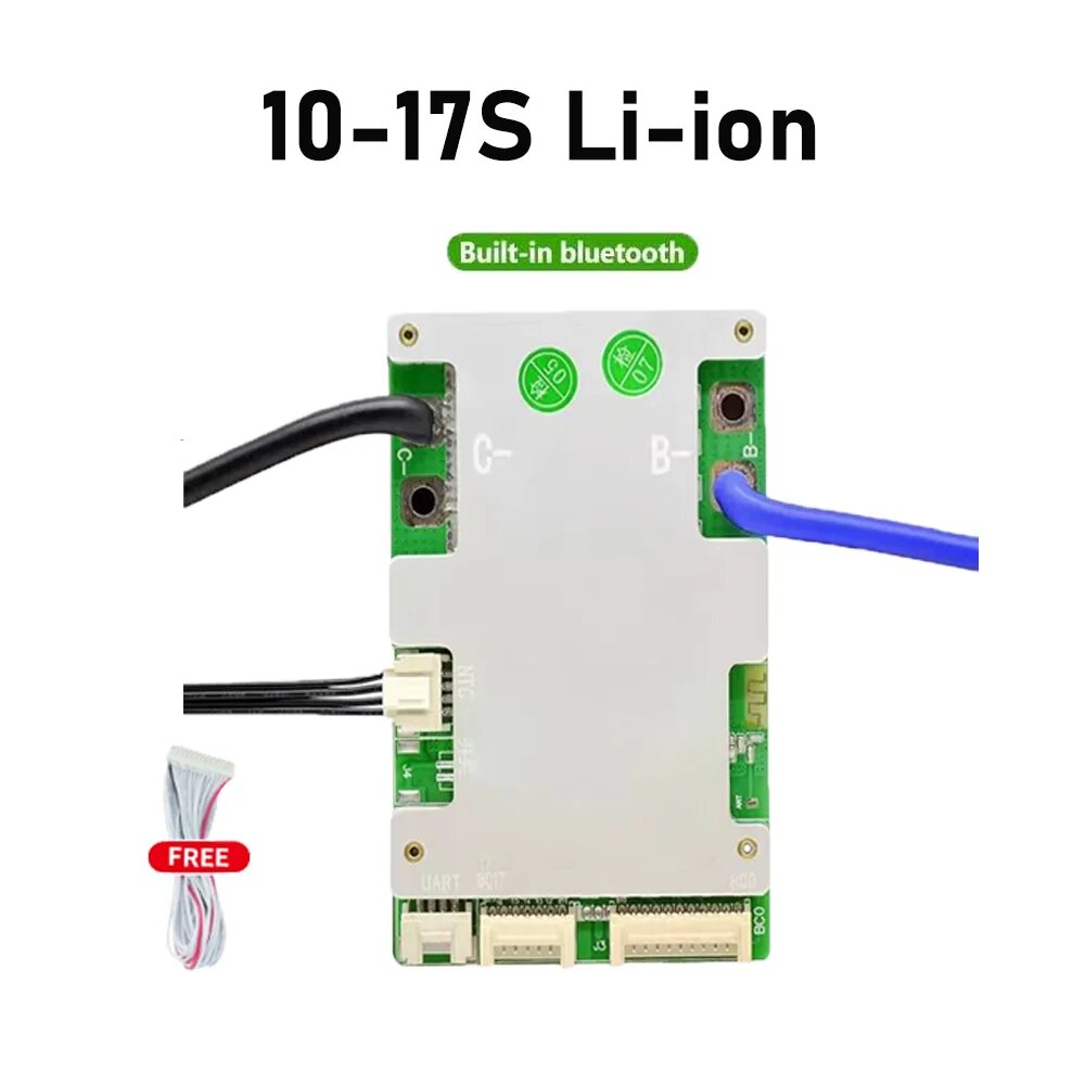 JBD Smart BMS для литиевой батареи 36V/48V 40A UART BT, 10-17S Li-ion