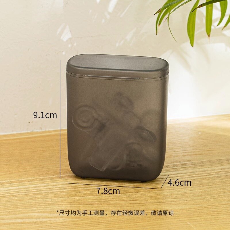 Портативный пылезащитный кейс для наушников, кабелей, флешек и мелких аксессуаров — матовый черный