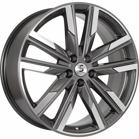 Колесный литой диск КиК Серия Premium КР014 (20_Geely Tugella) R20x8 5x108 ET46 CB63.35 Diamond_gloss_graphite