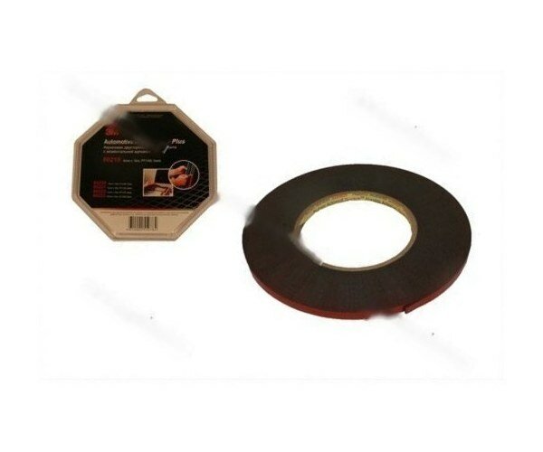 Скотч двухсторонний 6мм х 9,4м 3м 80219 для работы со стеклом