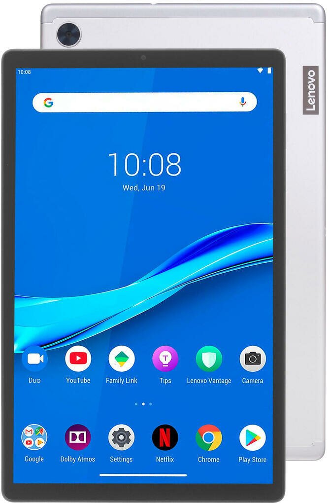 10.3" Планшет Lenovo Tab M10 Plus TB-X606F (ZA5T0247RU) 128 ГБ серебристый - 1920x1200, IPS, 8х2.3 ГГц, 4 ГБ, BT, 5000 мА*ч, Android 9. x+