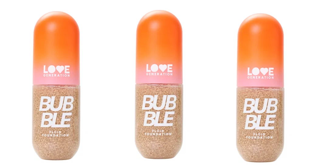 Тональный флюид Love Generation Bubble, тон 02 бежевый, 40 мл 3шт