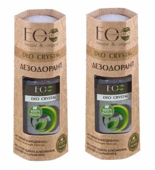 Дезодорант для тела Ecolab Deo Crystal Натуральный" 50 мл, 2 уп