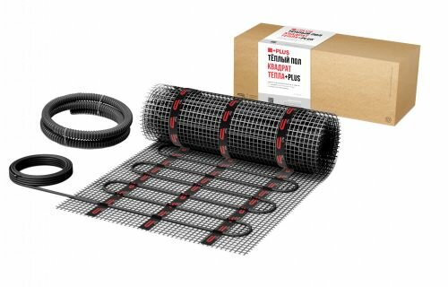 Теплый пол "Квадрат тепла" СТН КМ PLUS, 1000 Вт, 5,0 кв. м. (Электрический нагревательный мат)
