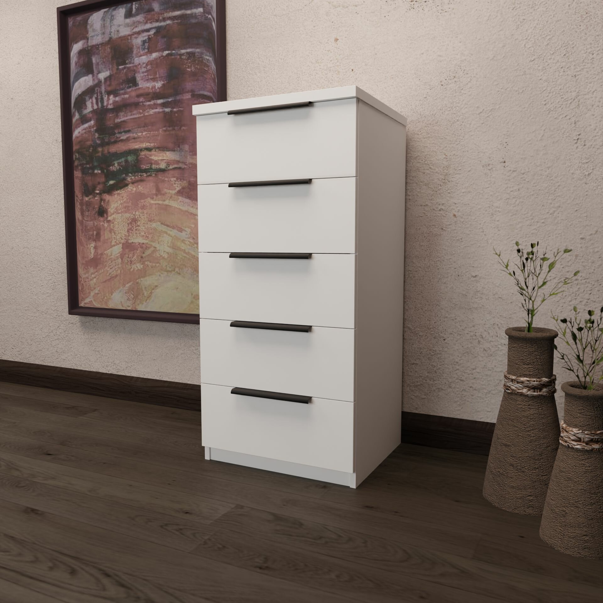 Комод 600-5 ЛДСП профильные ручки