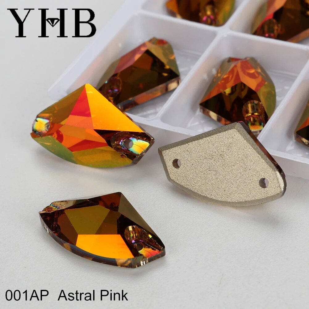 Стразы YHB Astral Pink 17mm 27mm, 12шт