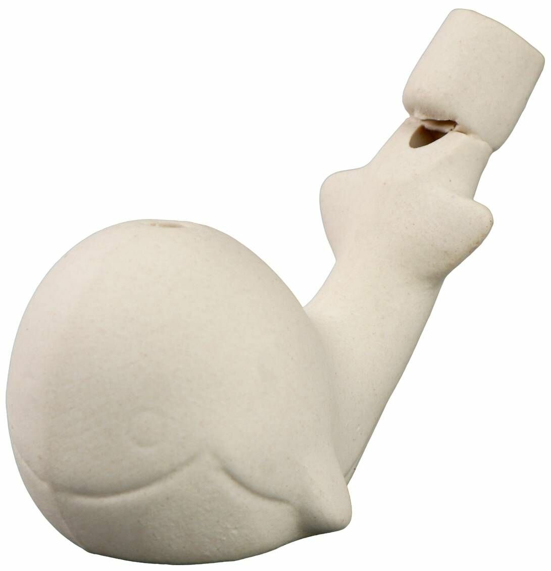 Свистулька керамическая "Кит", фигурка для росписи и декора, заготовка для творчества, детская музыкальная игрушка, русский народный духовой инструмент