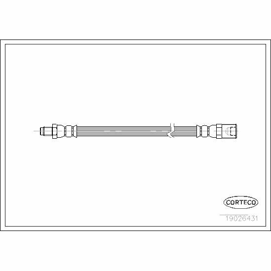 Шланг тормозной для автомобиля Iveco, CORTECO 19026431 (1 шт.)