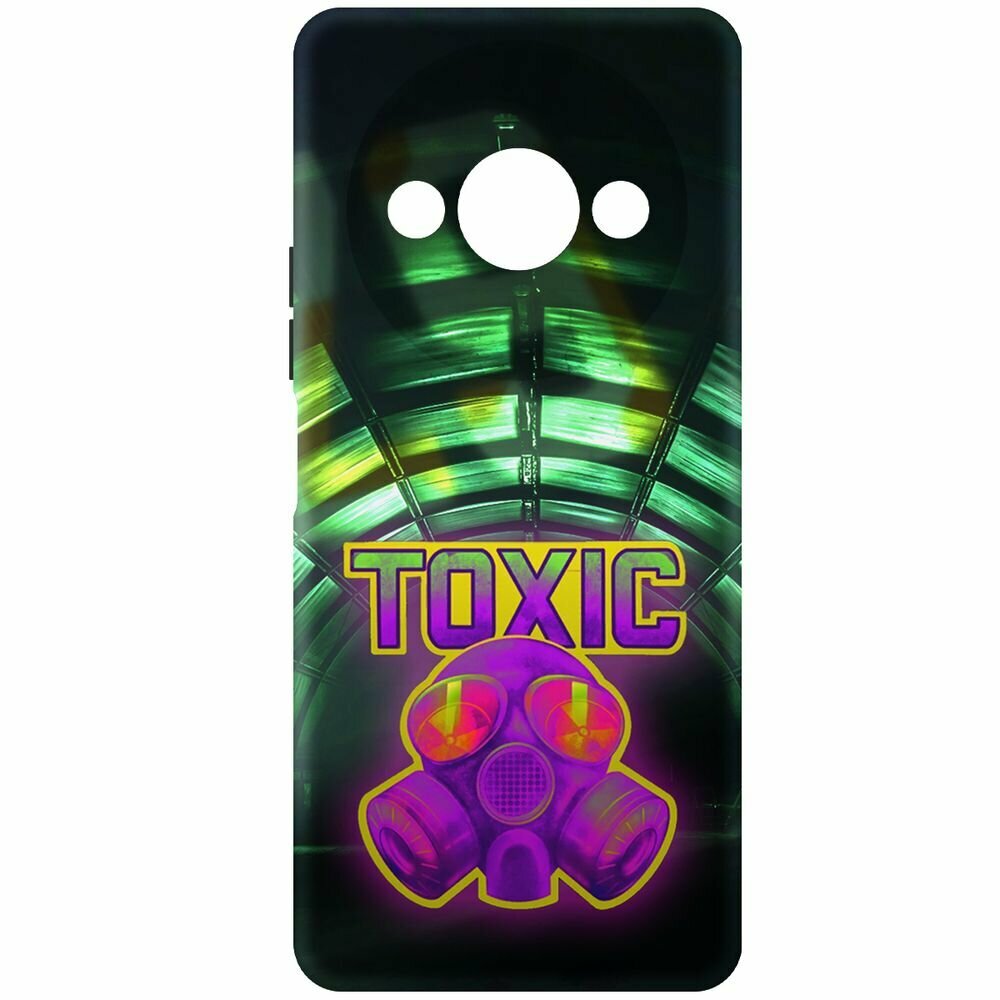 Чехол-накладка Krutoff Soft Case Cтандофф 2 (Standoff 2) - Стикер Toxic для Xiaomi Redmi A3x черный