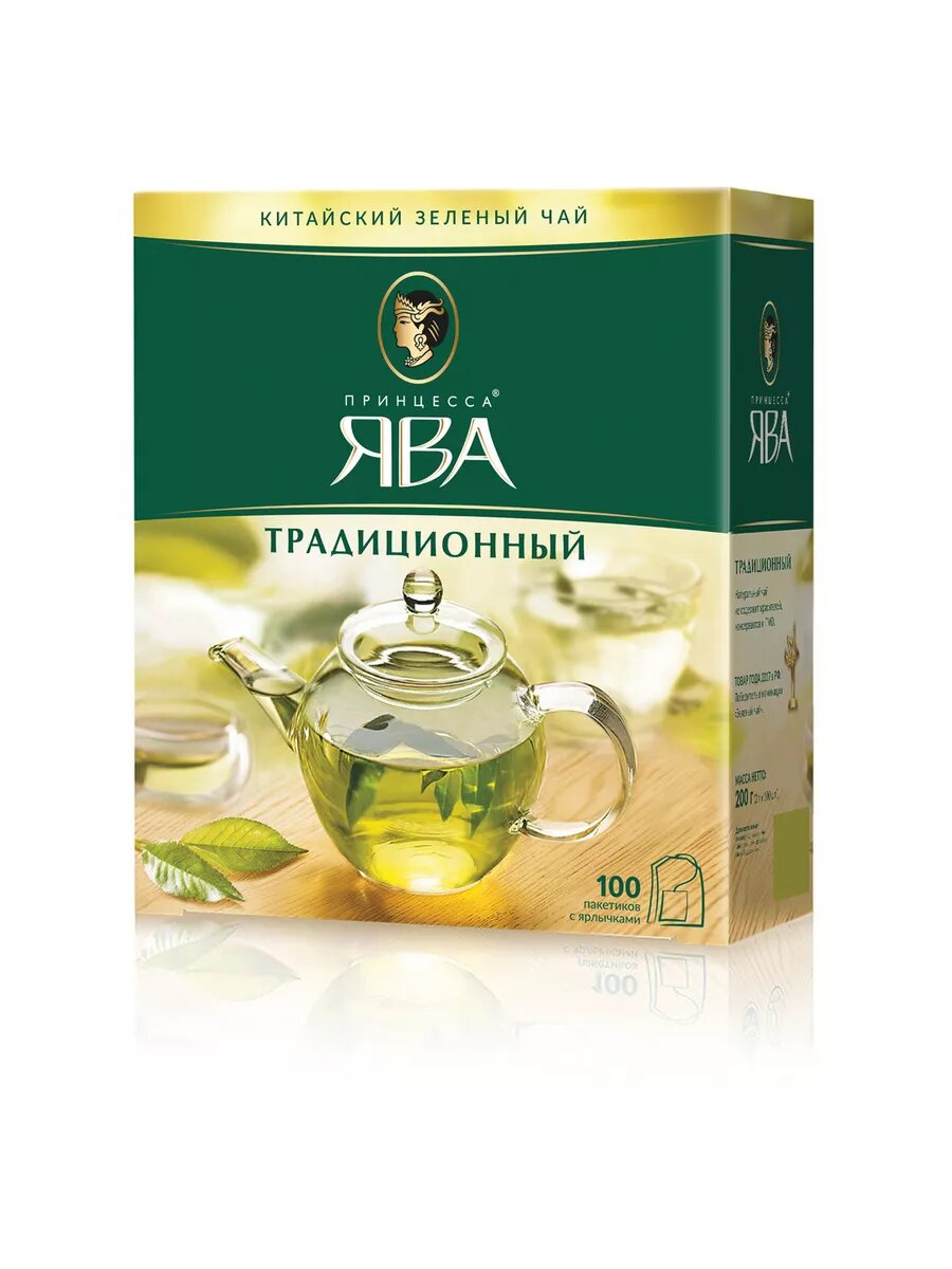 Чай зеленый Традиционный, 100 пакетиков