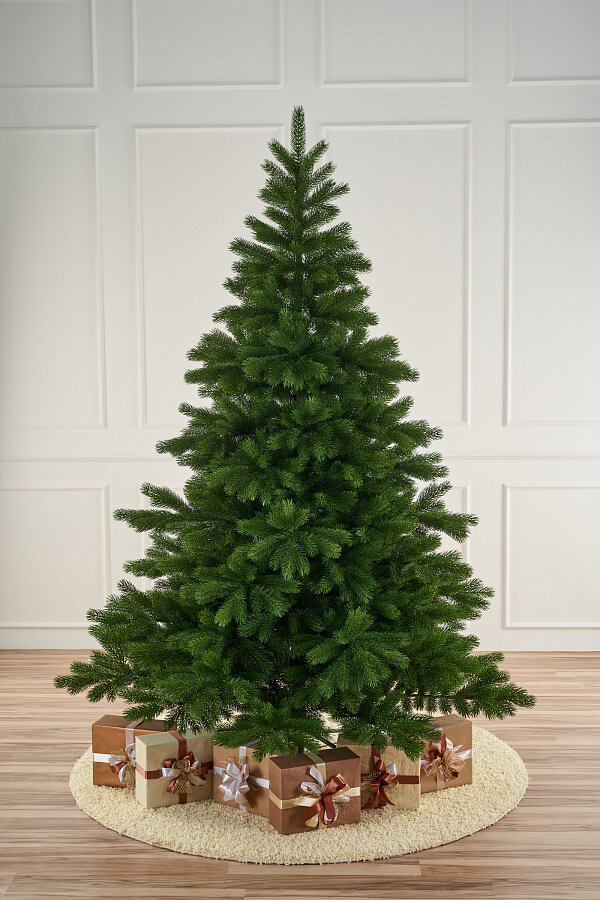 Ель литая Монблан зеленая 180 см. Max Christmas металлическая подставка