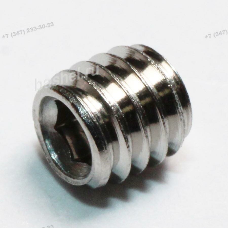 Винт установочный М4х4, стопорный, внутр. шестигр, плоский, DIN913