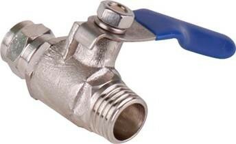 Кран шаровой для подключения питьевых систем 1/4" х 1/4" Металл (под трубку 1/4")