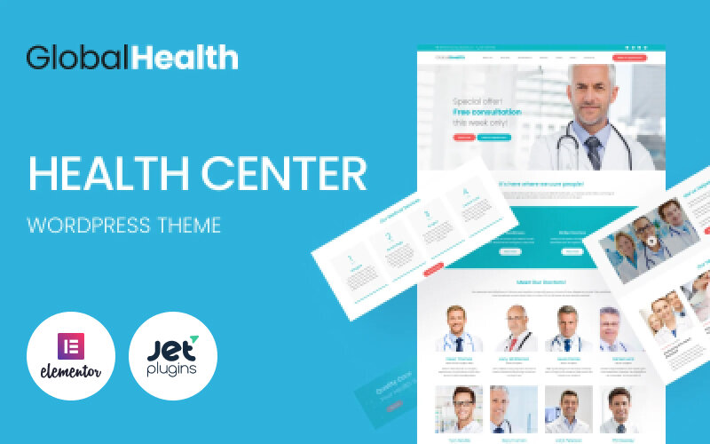 Подарочный сертификат на Шаблон для сайта Вордпресс с демоконтентом GlobalHealth - Doctor & Medical Theme WordPress