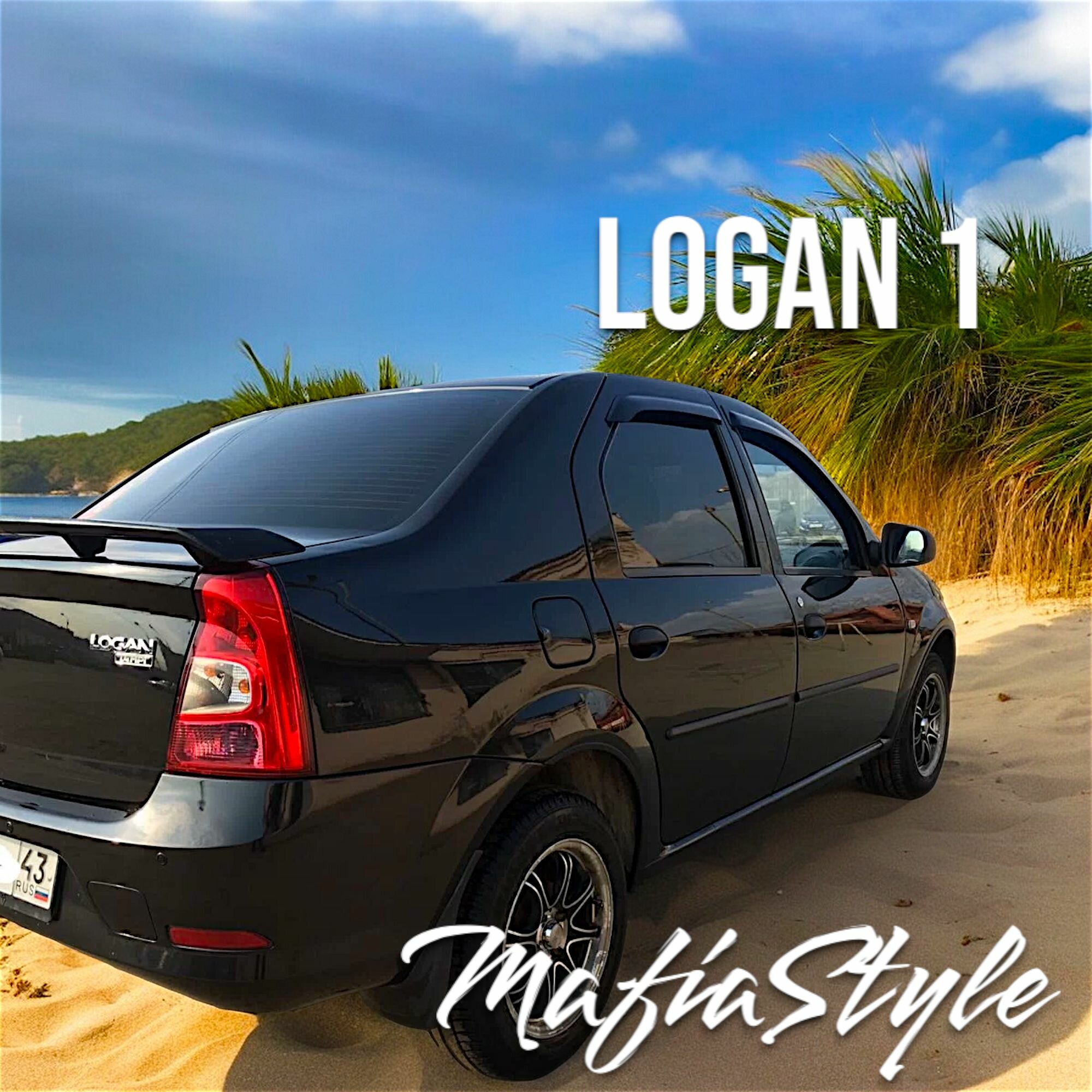 Дефлекторы боковых окон для Renault Logan 1 c 04-13г. ( Рено Логан 1 ) 2004 2005 2006 2007 2008 2009 2010 2011 2012 2013 / Накладка на двери , ветровики на стекла двери автомобиля