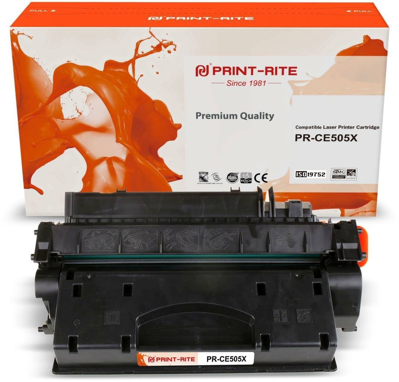 Картридж лазерный Print-Rite TFHAKFBPU1J PR-CE505X CE505X черный (6500стр.) для HP LaserJet P2050/P2