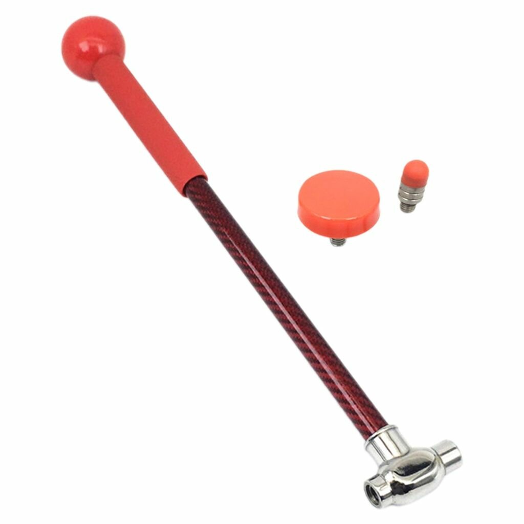 Специальные инструменты для автомобилей, Красный молоток для ремонта вмятин с полным набором головок - красный молоток с резиновыми головками 1.2 см + 3.5 см, 1 комплект