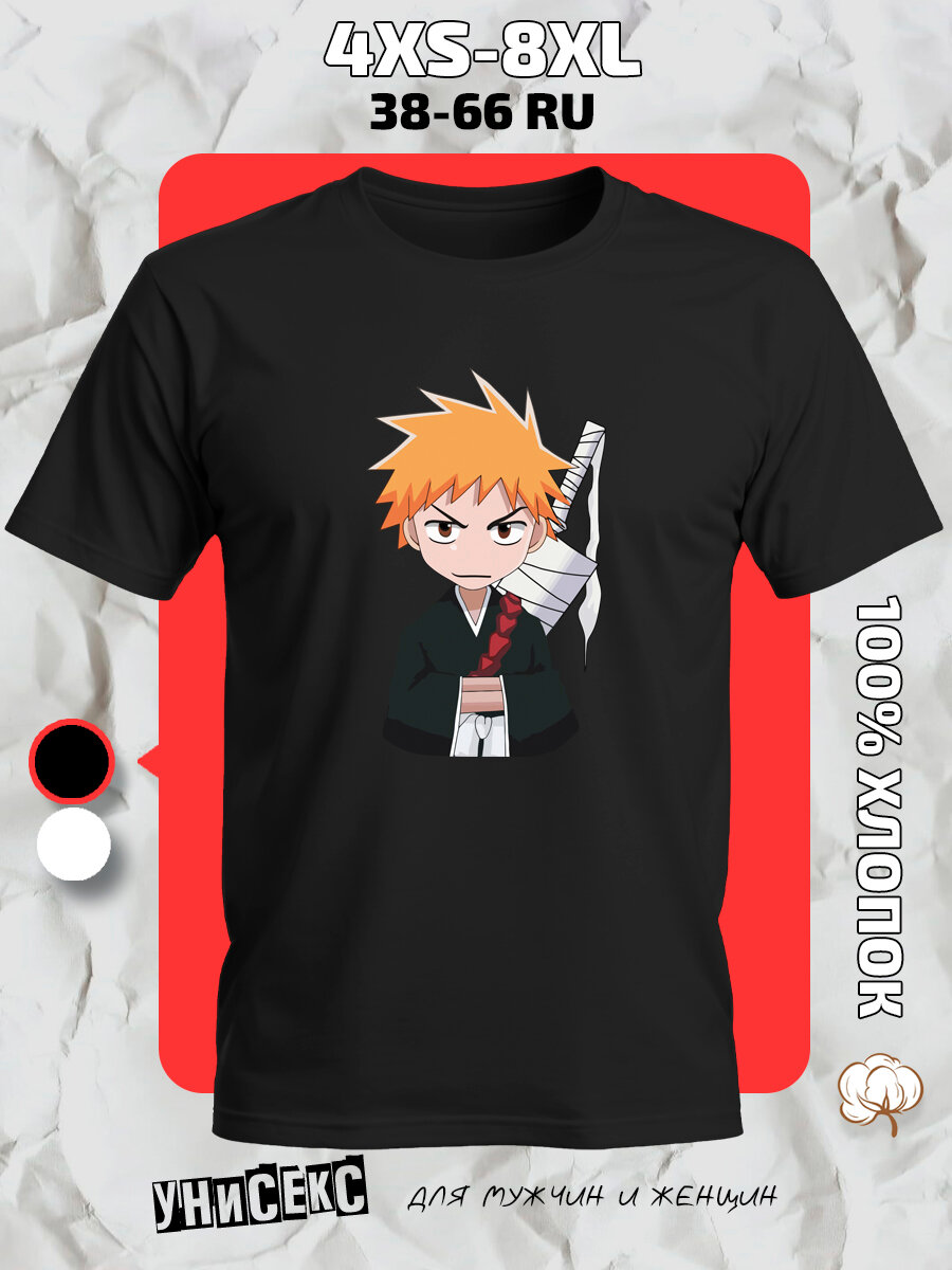 Футболка с принтом Блич манги