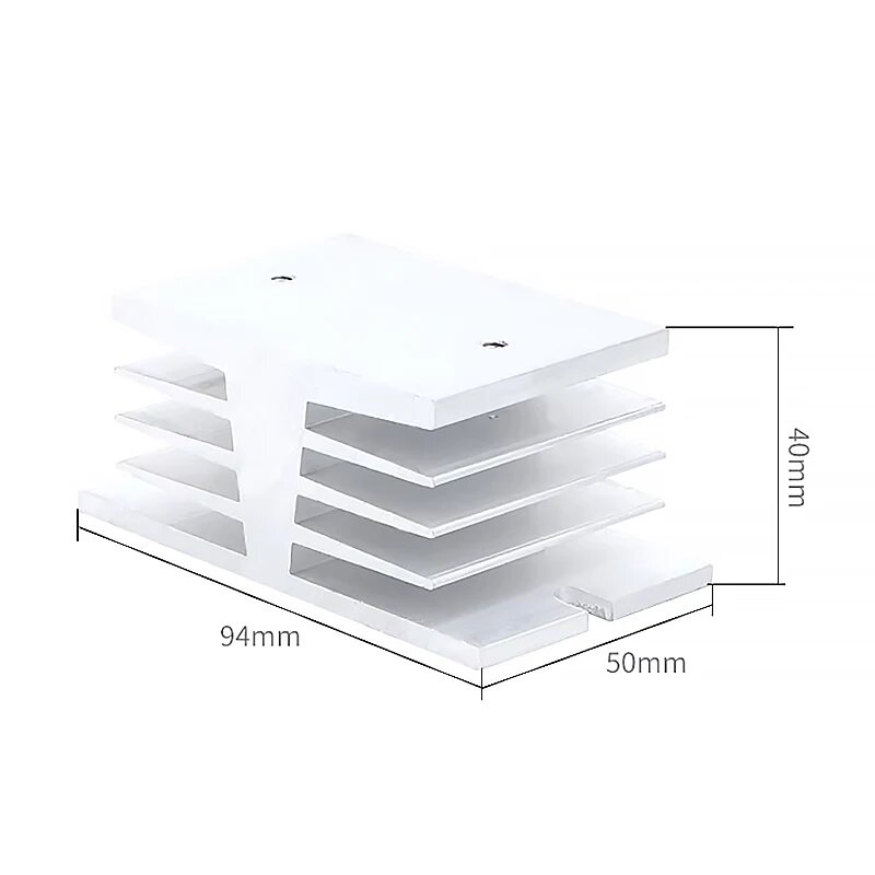 Радиатор CG алюминиевый SSR-10DA 25DA 40DA для однофазного реле For 10-200A