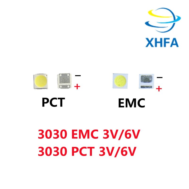 Светодиодная подсветка XHFA LIGHT 3030 3v 6v холодный белый EMC 6V 100PCS