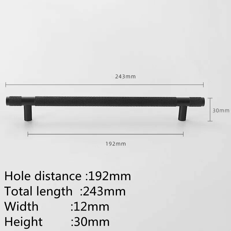 KK & FING золотые ручки для шкафов из алюминиевого сплава 5086 black 192mm