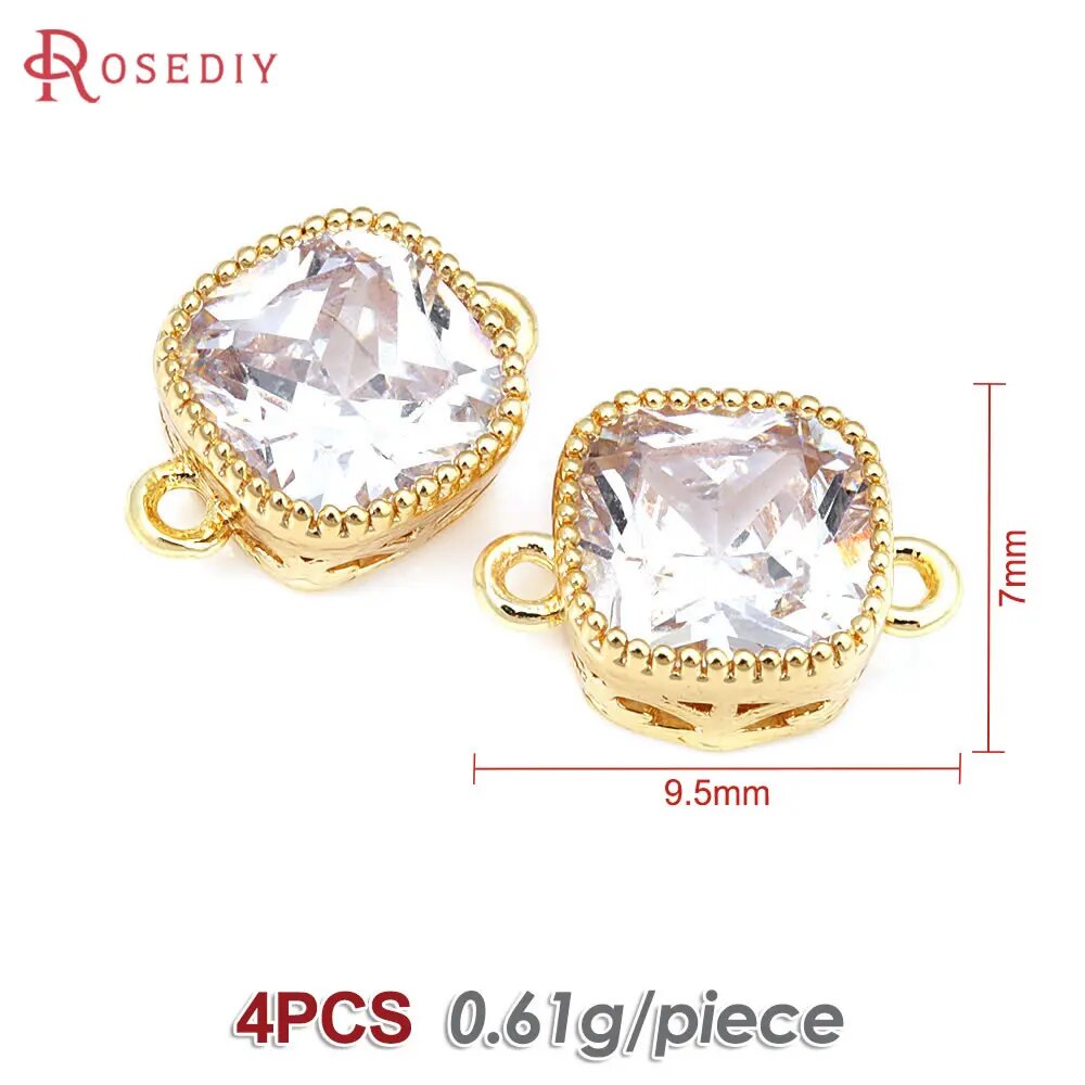 Подвески Rosediy латунь и циркон 18-каратное золото 48144-White