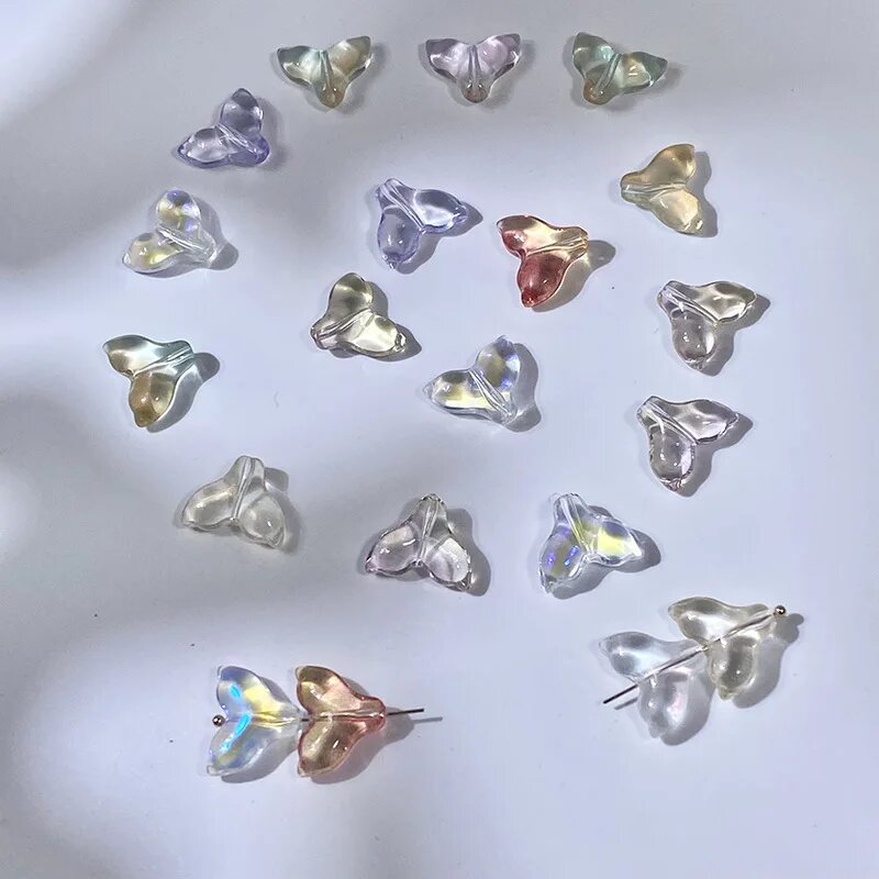 Хрустальные стеклянные бусины «рыбий хвост» для изготовления ювелирных изделий «сделай сам», аксессуары для ожерелья, браслета, 20 шт./упаковка, 12x15 мм