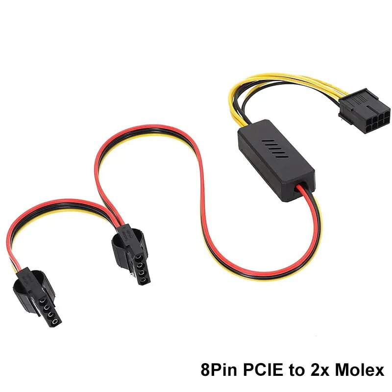 Кабель-адаптер Angitu 8Pin GPU к SATA/Molex 2xMolex