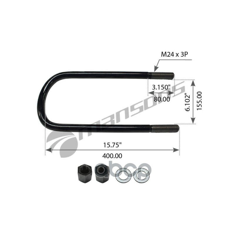 Стремянка рессоры M24*3.0-B10-156/(380-440) HD185 Mansons арт. 300112