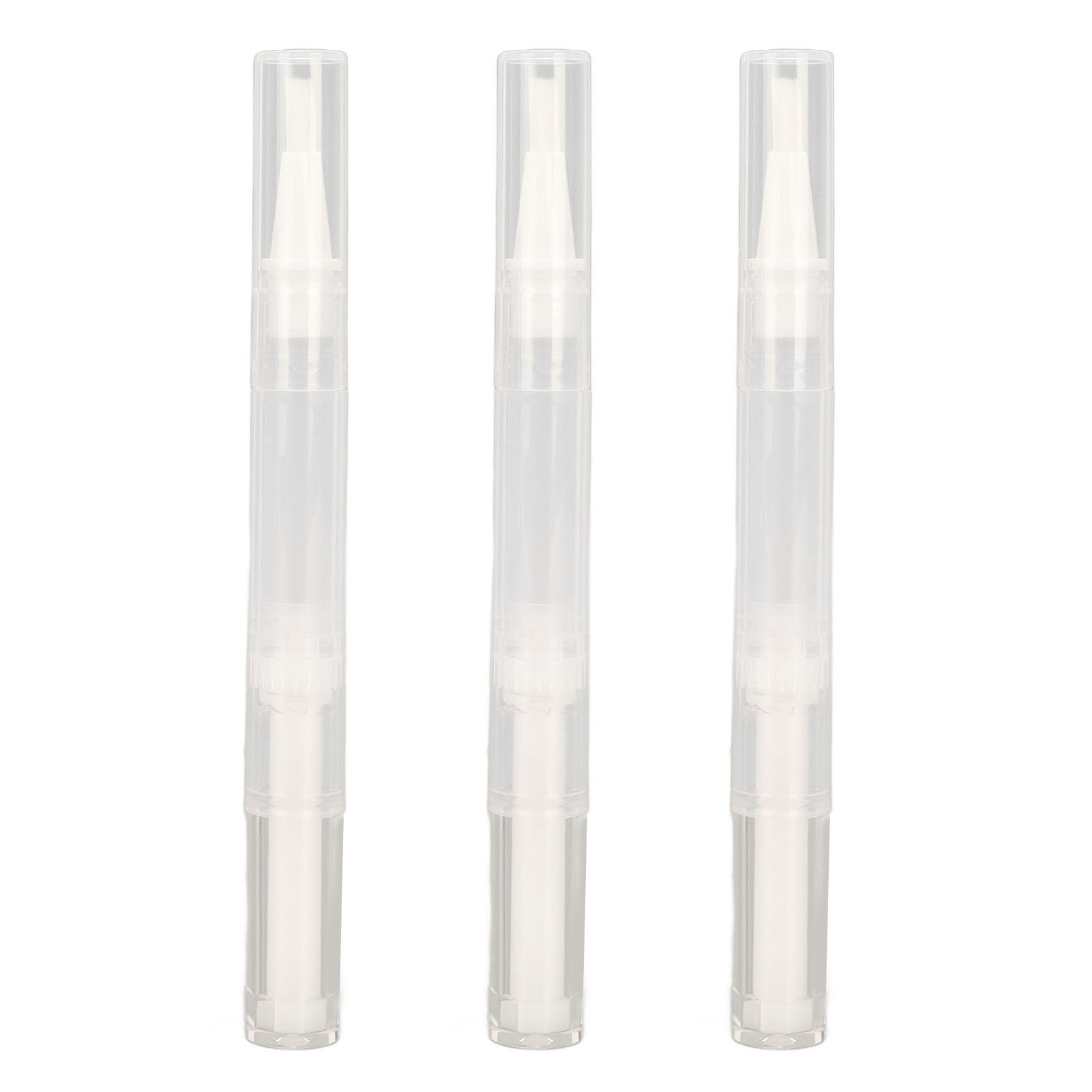 Набориз3прозрачныхповоротныхручекобъемом2,5млсвращающимсянаконечником, предназначенныхдлянанесениямасладляростаногтейимногоразовогоиспользования. Ручкаоснащенакисточкой.