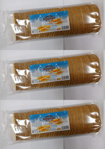 Галеты Демидовская Забава Сливки нежные с отрубями, на фруктозе, 300 гр, 3 уп