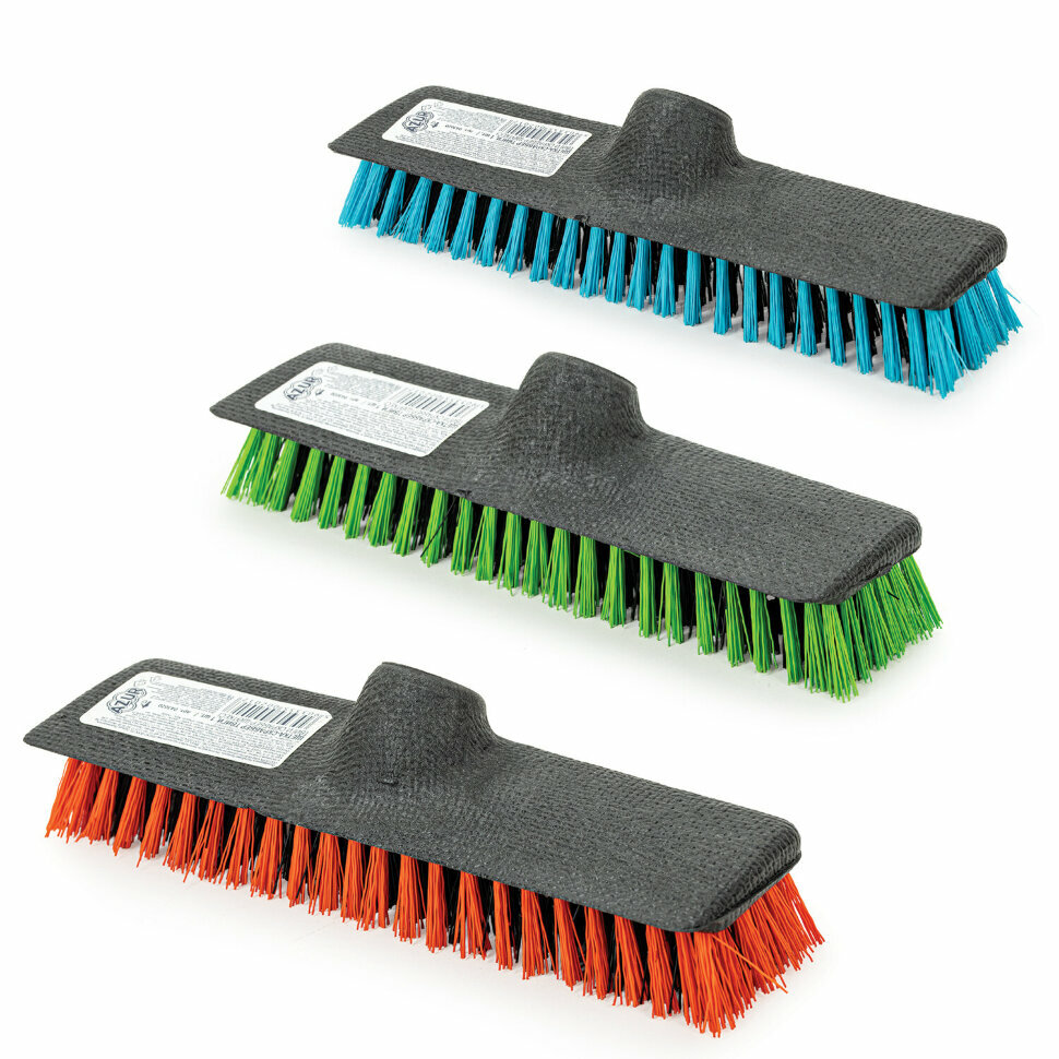 Щетка для уборки шробер (скраббер) ширина 24 см, щетина 2,5 см, пластик, еврорезьба, Twigi AZUR, 43020, 604582