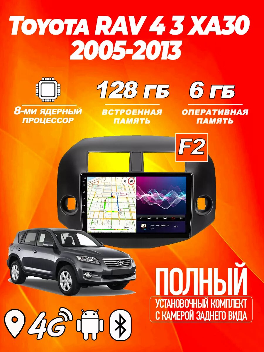 Магнитола TS18 PRO Toyota RAV 4 3 2005-2013 6ГБ+128ГБ