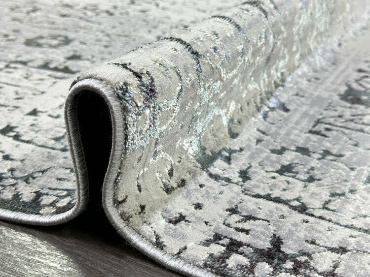 Ковер, Прямой, Серый, Белый, Чёрный, Современный, на пол, в гостиную, спальню, в ассортименте (80 см. на 150 см.)