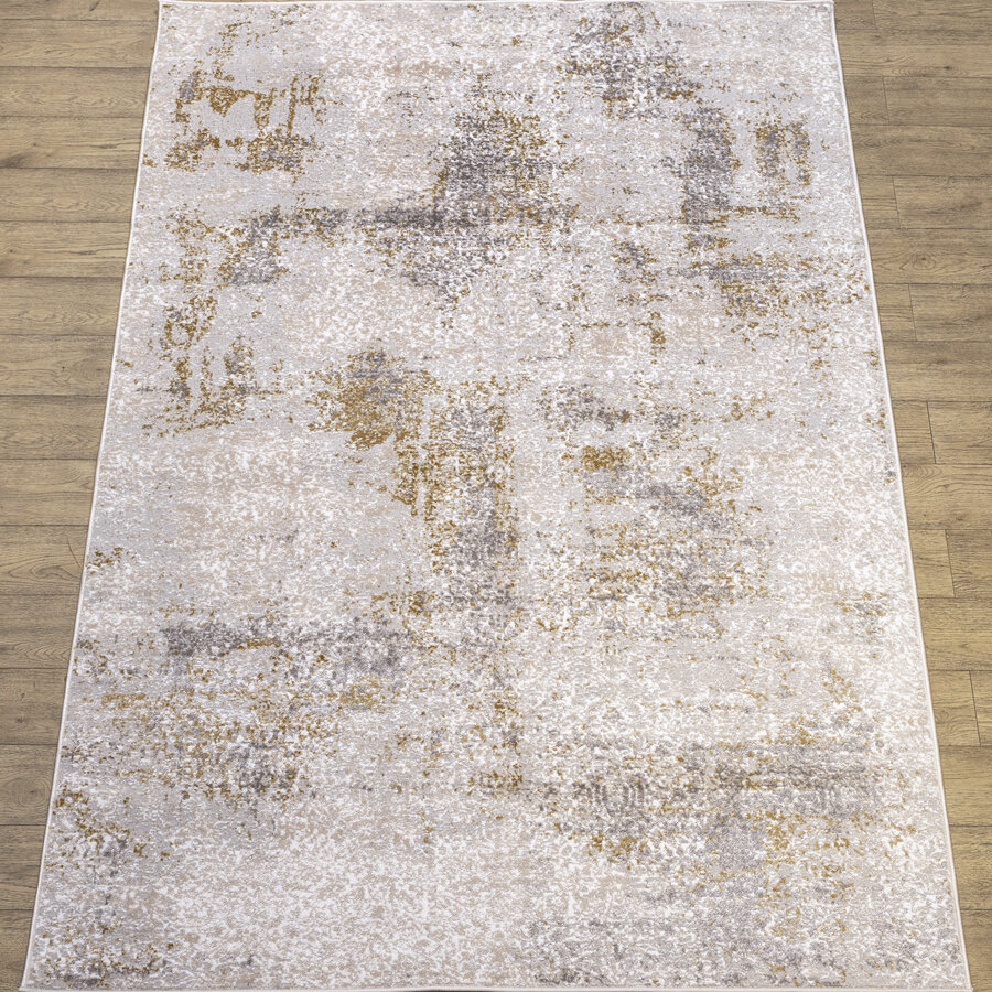 Ковер, Прямой, Бежевый, Золотисто-жёлтый, Серый, Современный, на пол, в гостиную, спальню, в ассортименте (150 см. на 230 см.)