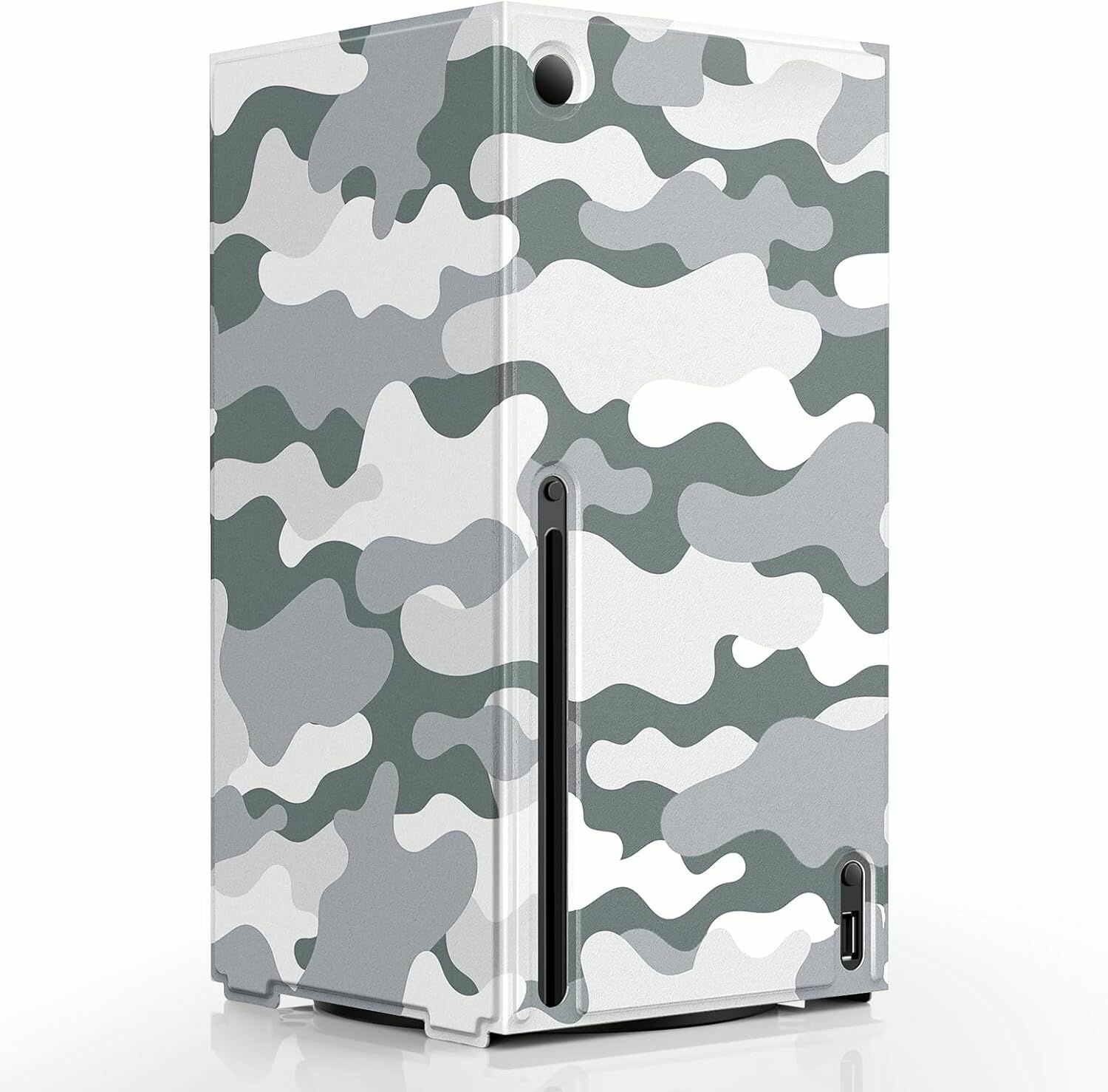 Защитный чехол для консолей серии Xbox, премиальная кожа PU и мягкая подкладка - серый камуфляж