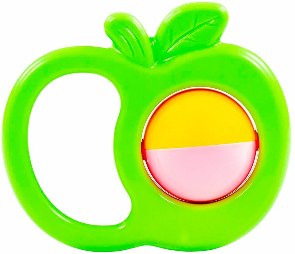 Погремушка-прорезыватель "Яблоко", первая развивающая игрушка для малышей, детская шумелка, грызунок для зубов