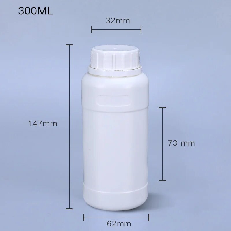 Пластиковые бутылки HDPE 100-1000 мл Белый, 300ml white