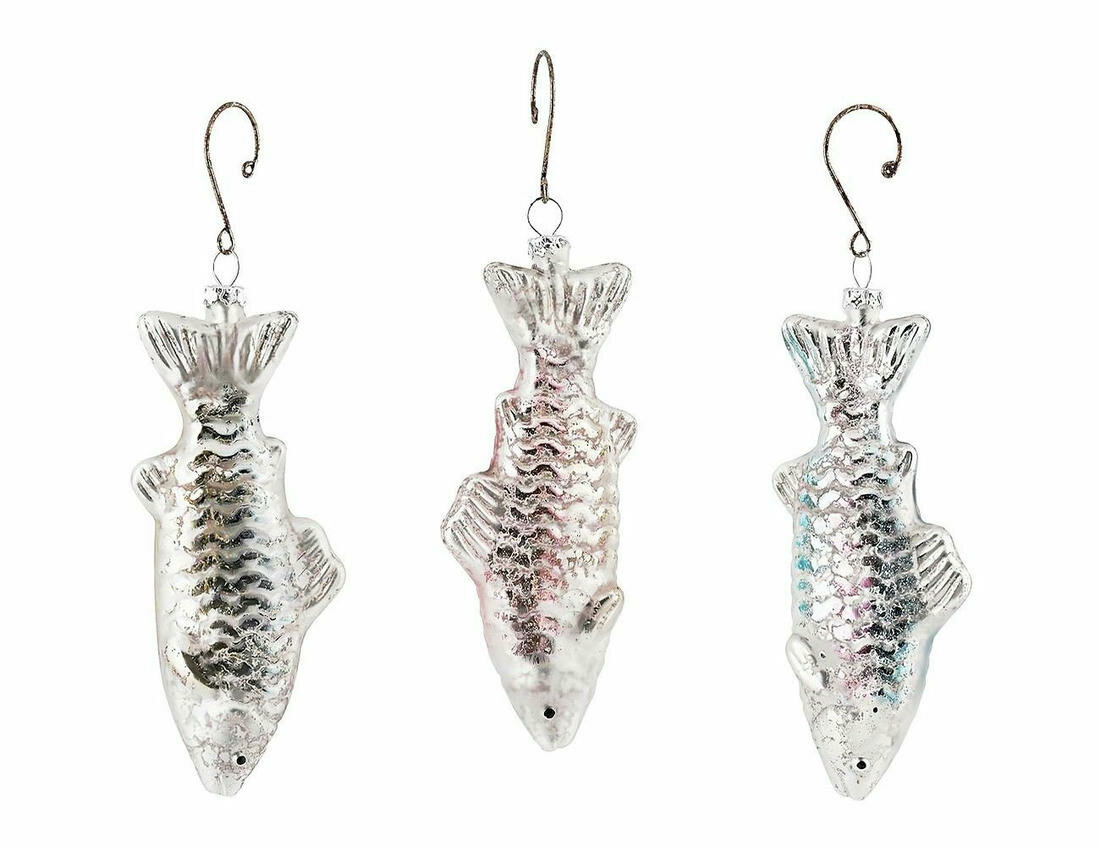 Елочная игрушка, стекло, 13 см, EDG